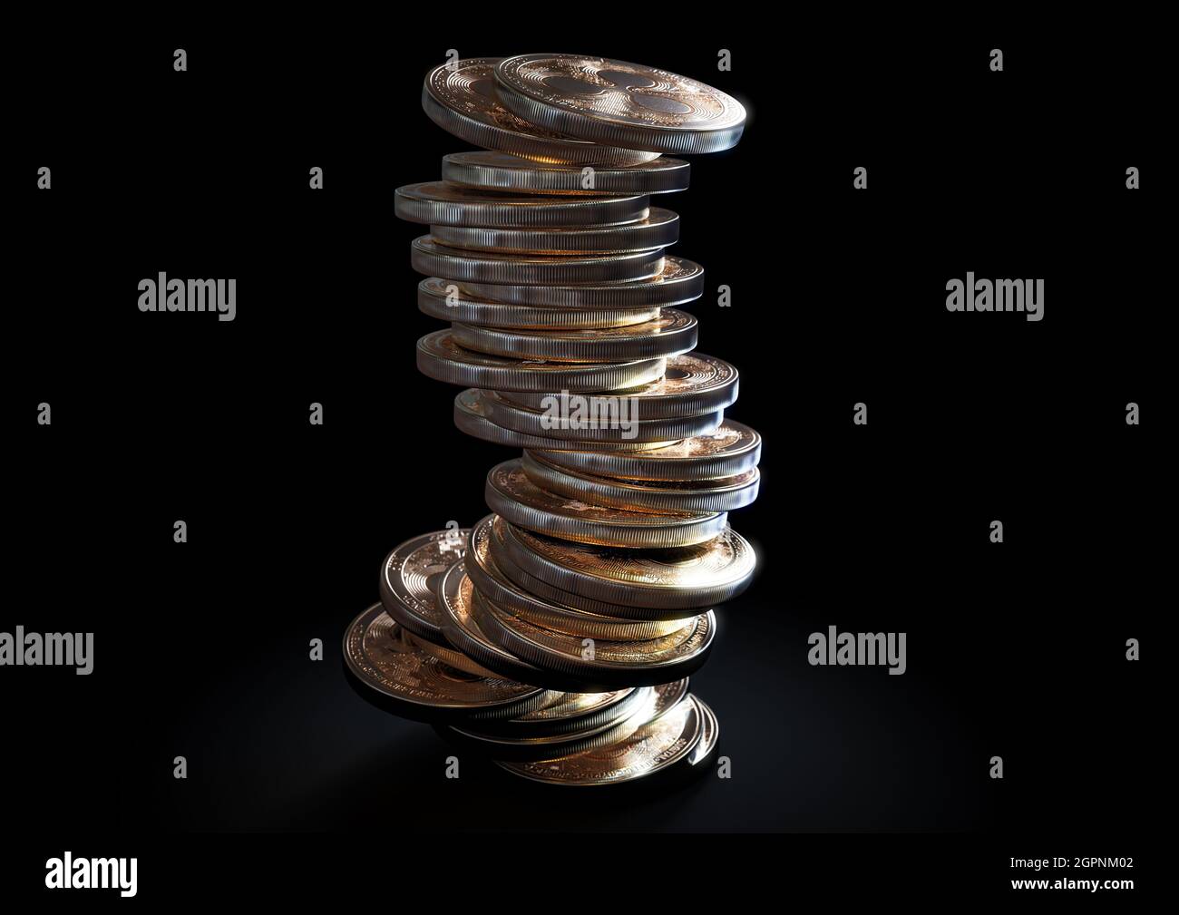 Silver coins falling hi-res stock photography and images - Alamy