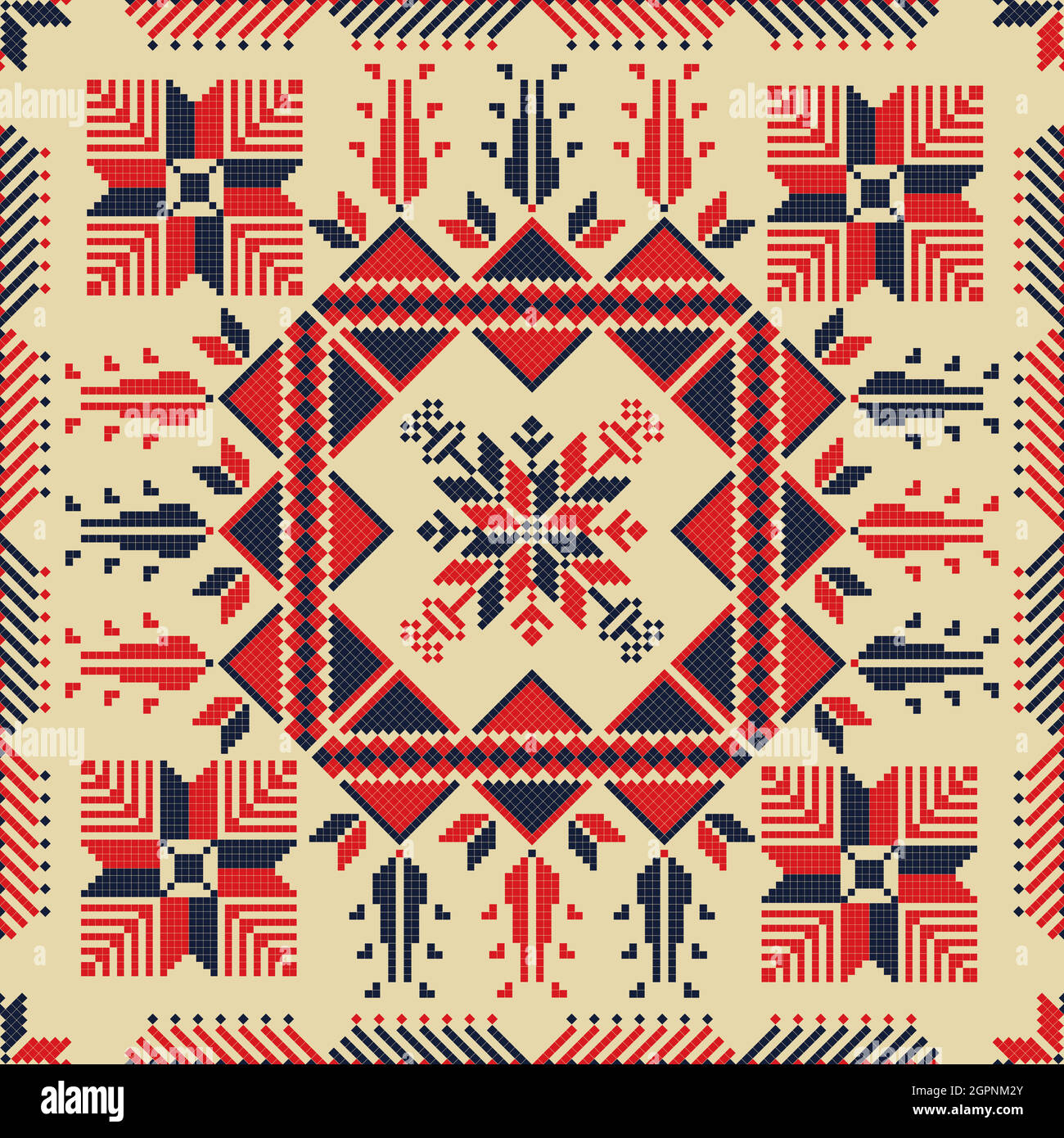 Traditional Palestinian Embroidery Pattern 2 Stock Vector Image & Art ...