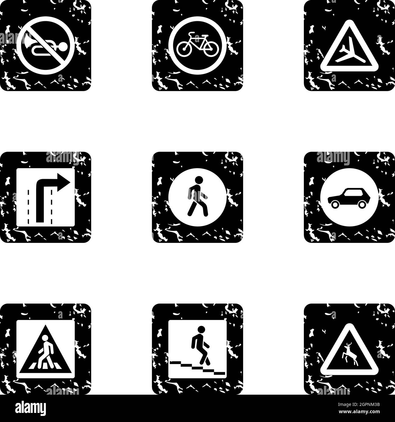 Original or remake road sign Black and White Stock Photos & Images - Alamy