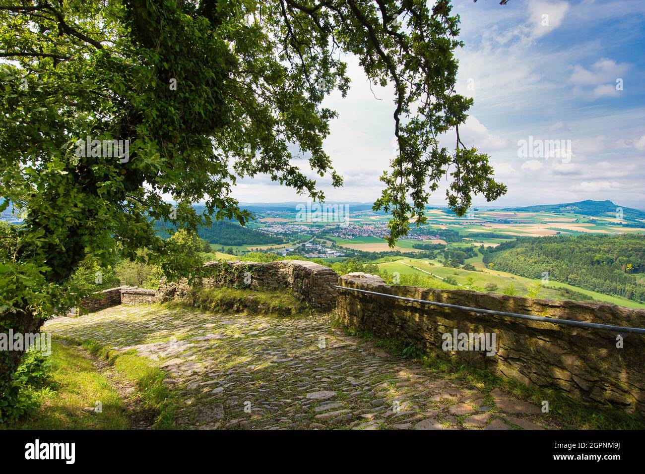 Hohentwiel Ruin in Singen, Germany with sun shining Stock Photo - Alamy