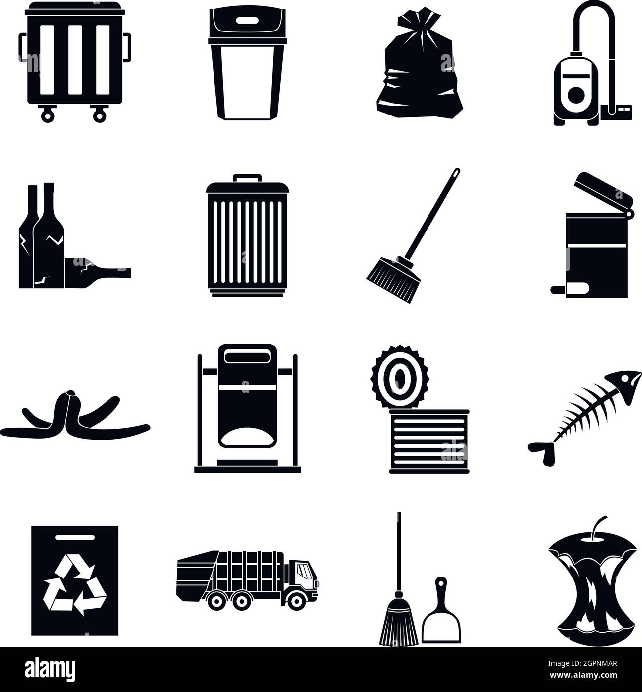 Recyclable plastic garbage bag Stock Vector Images - Alamy