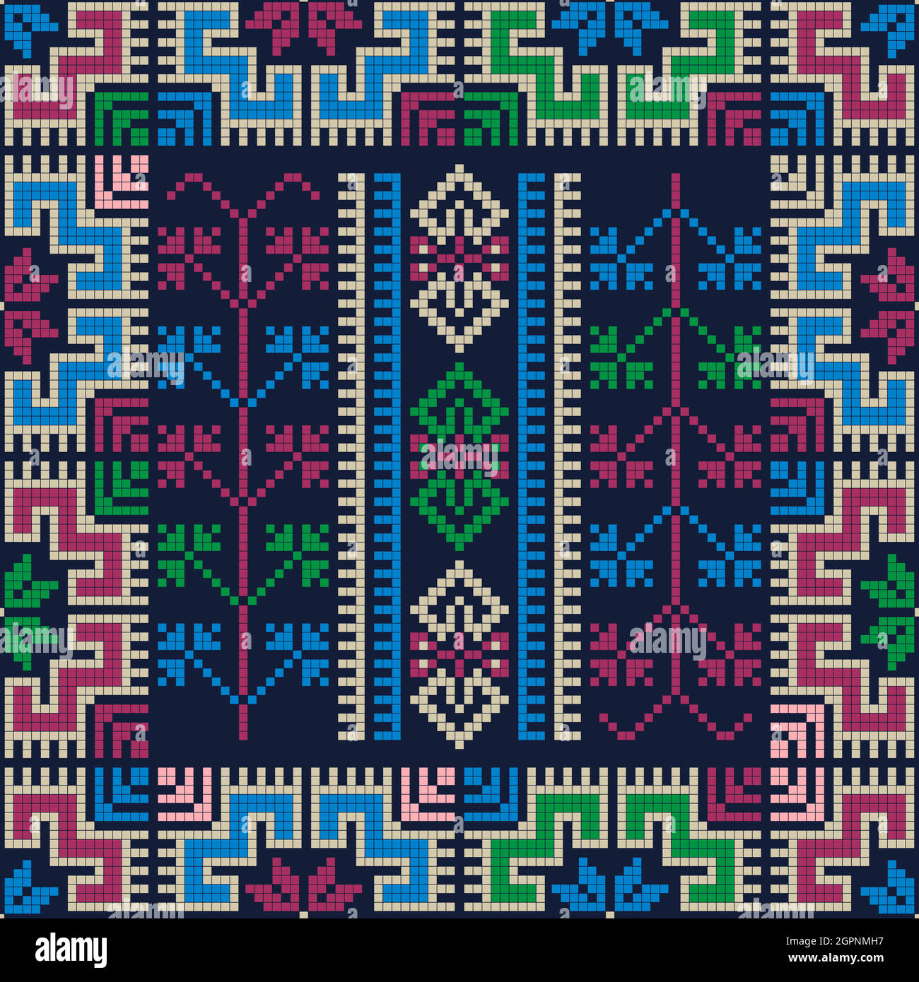 Palestinian embroidery pattern 264 Stock Vector Image & Art - Alamy