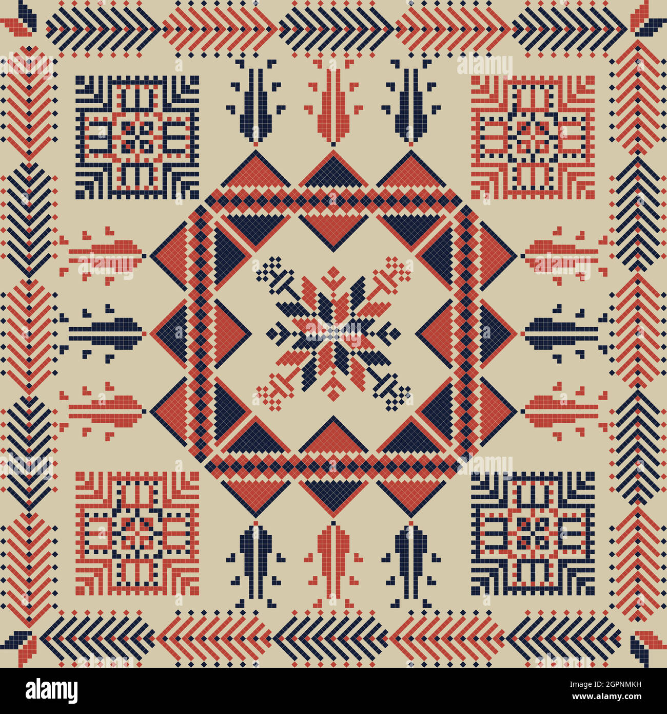 Palestinian embroidery pattern Stock Vector Image & Art - Alamy