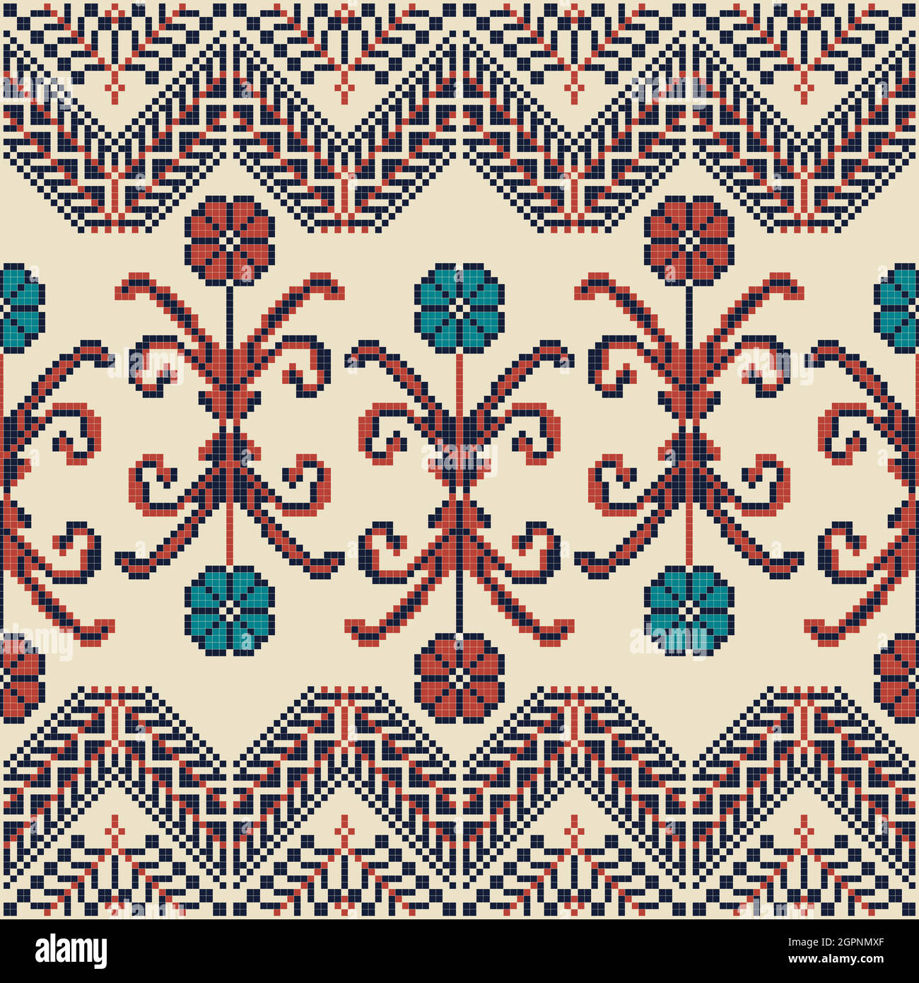 Palestinian embroidery pattern Stock Vector Image & Art - Alamy