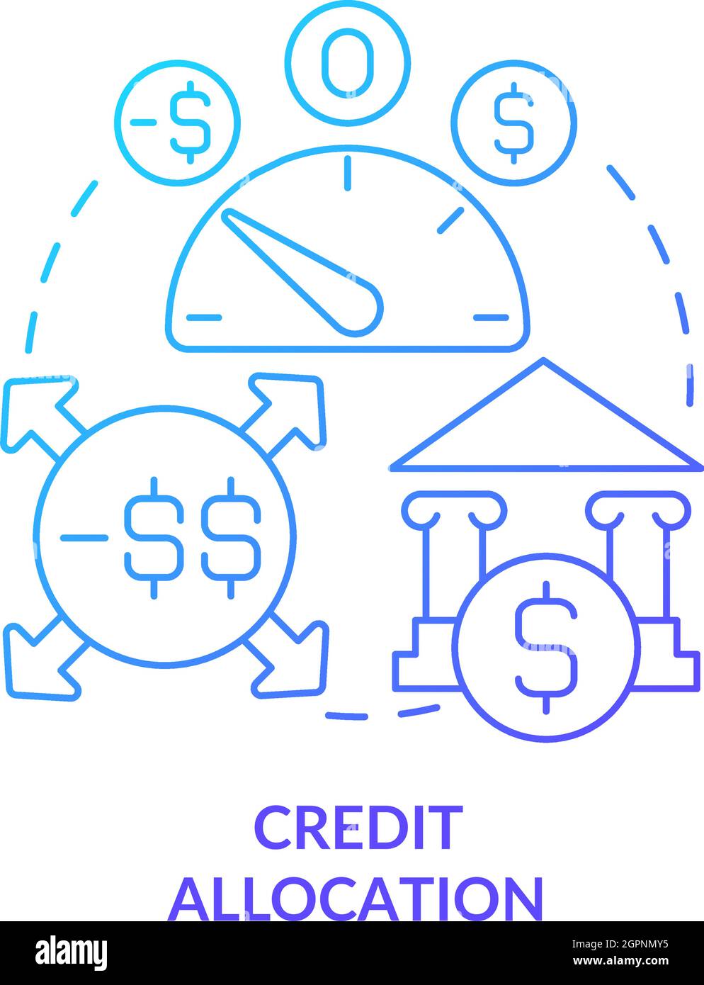 Credit distribution concept icon Stock Vector Image & Art - Alamy