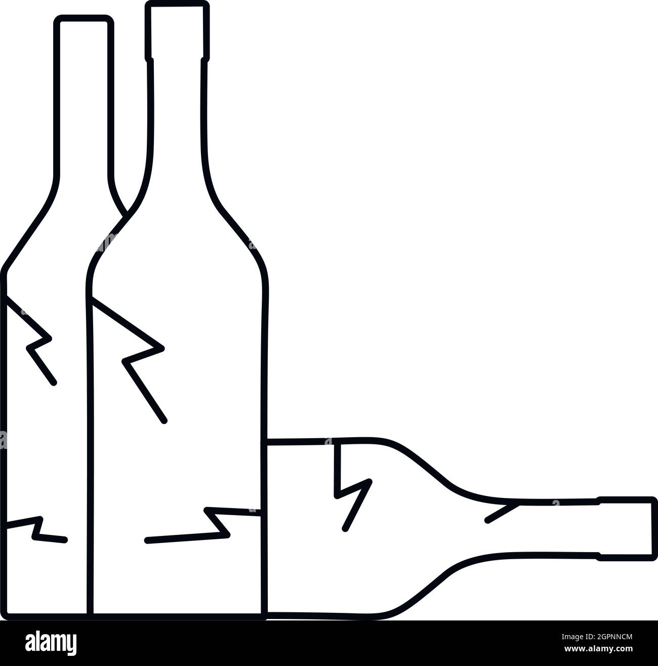 Bottles icon, outline style Stock Vector Image & Art - Alamy