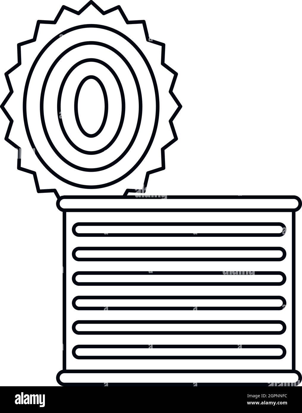 Simple black outline garbage Stock Vector Images - Alamy