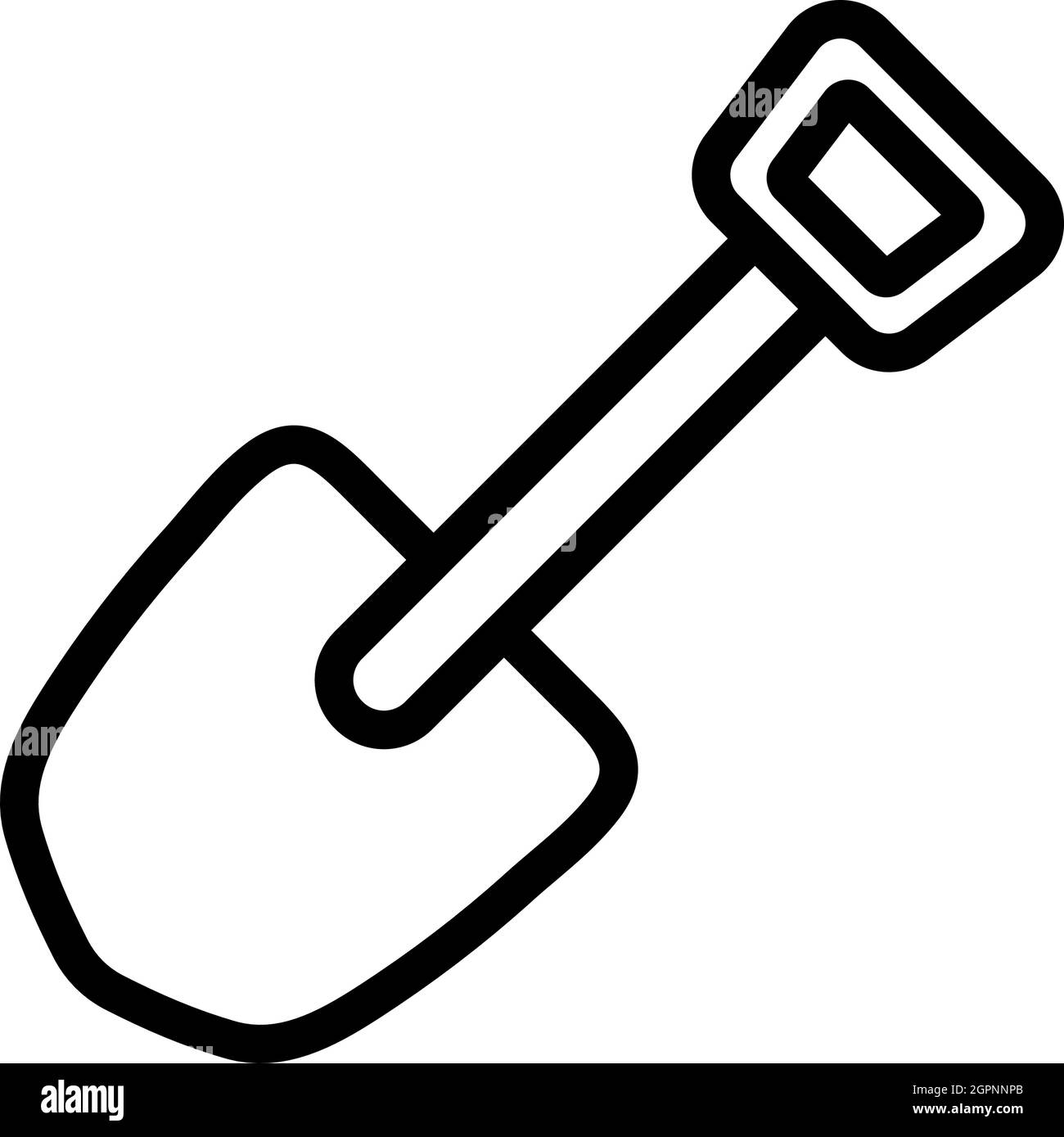 Cartoon shovel Black and White Stock Photos & Images - Alamy