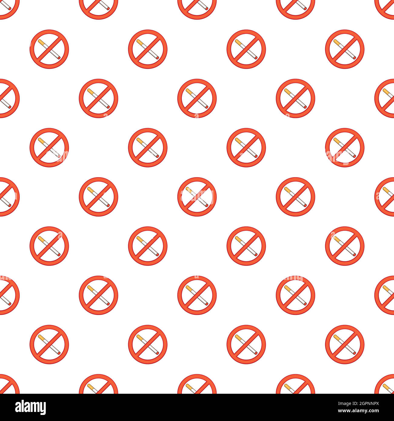 Smoking is prohibited pattern, cartoon style Stock Vector Image & Art ...