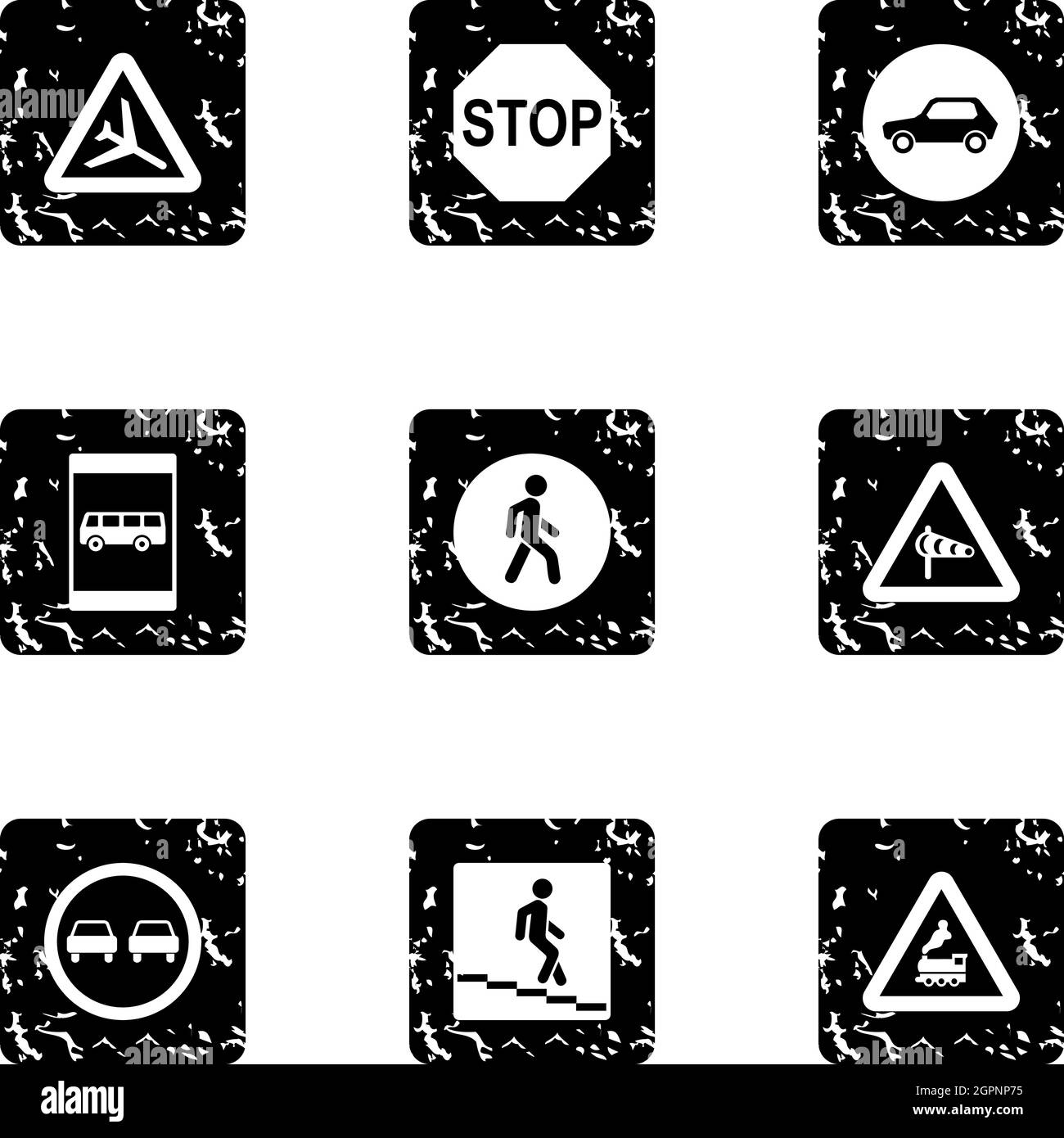 Grunge traffic safety Stock Vector Images - Alamy
