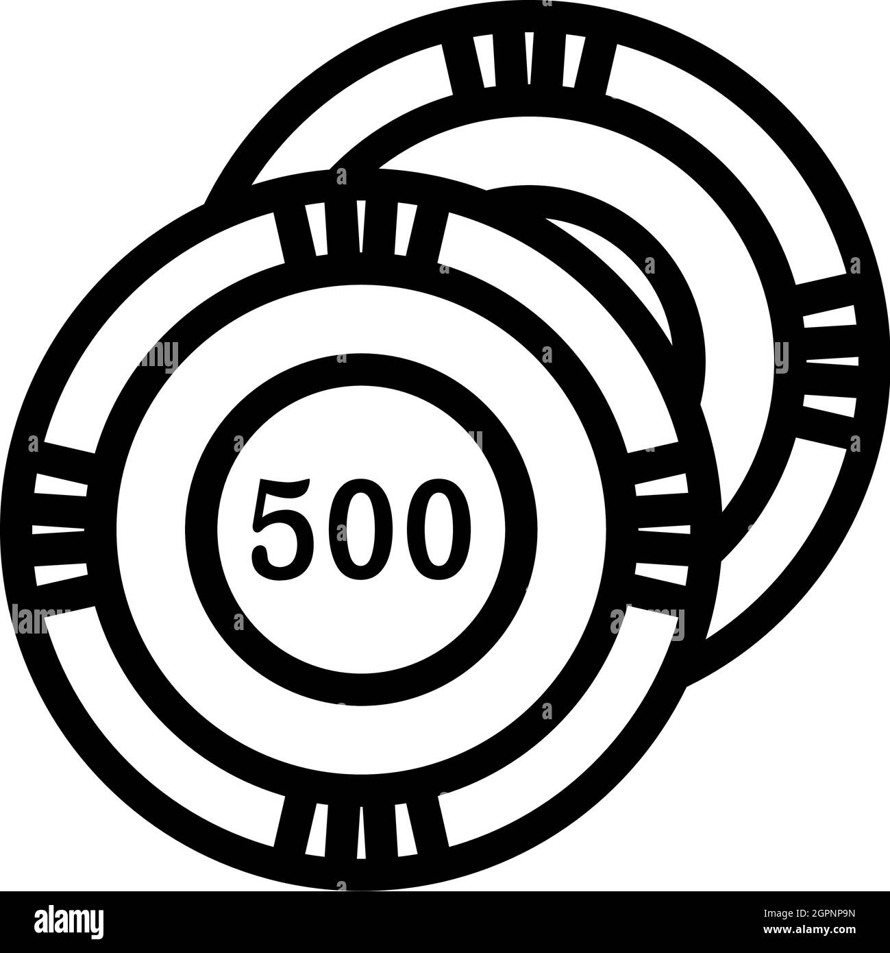 Poker chips black line Stock Vector Images - Alamy