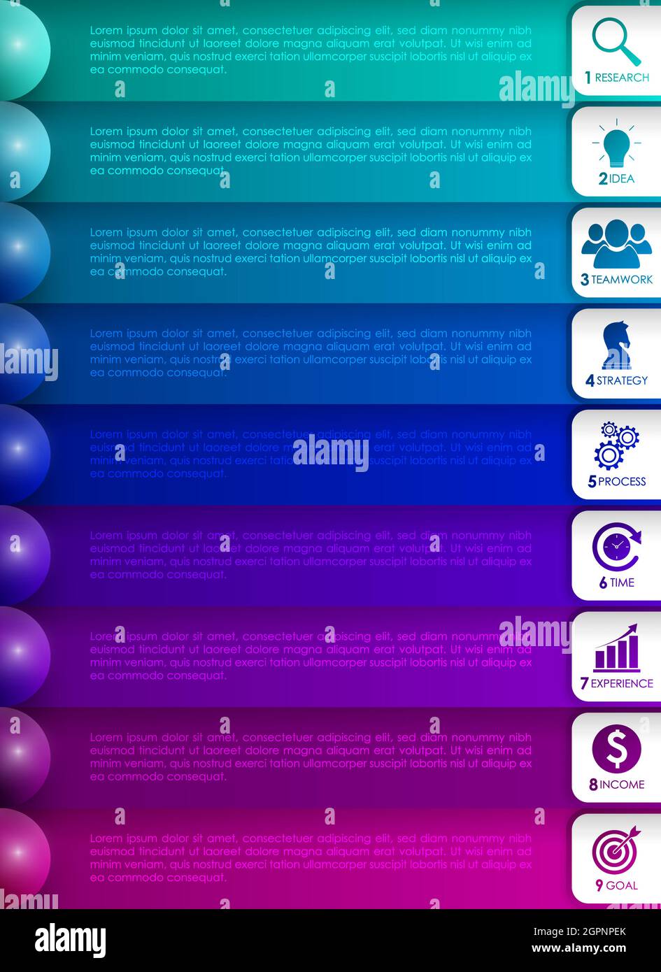EPS10 Vector illustration. Business infographic process with realistic ...