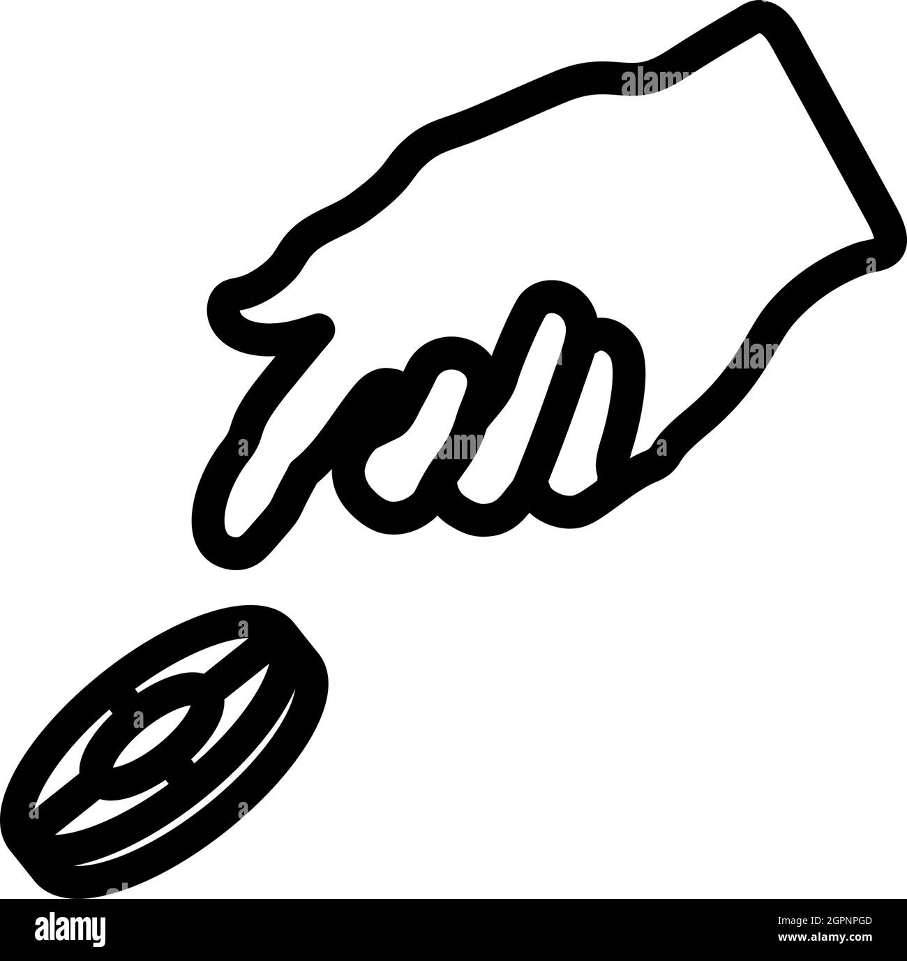Hand Throwing Gamble Chips Icon Stock Vector Image & Art - Alamy