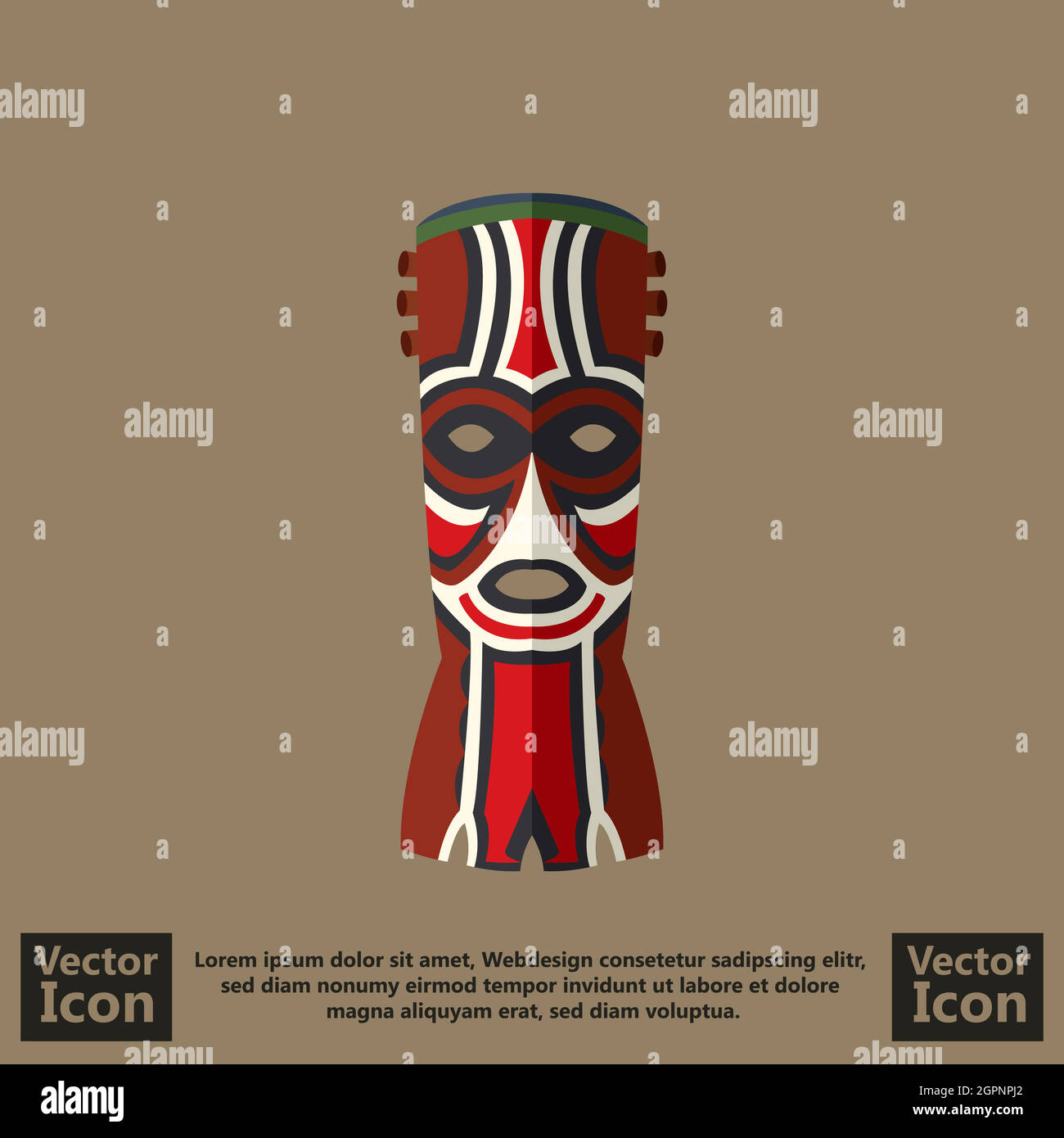 Flat style tribal mask Stock Vector Image & Art - Alamy