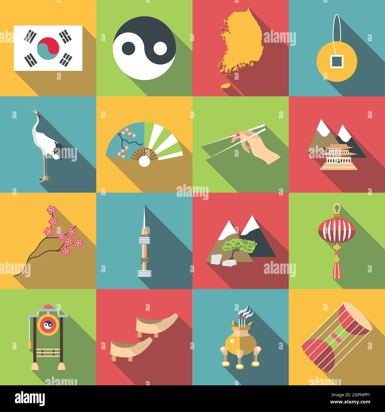 Icon set korean food Stock Vector Images - Alamy