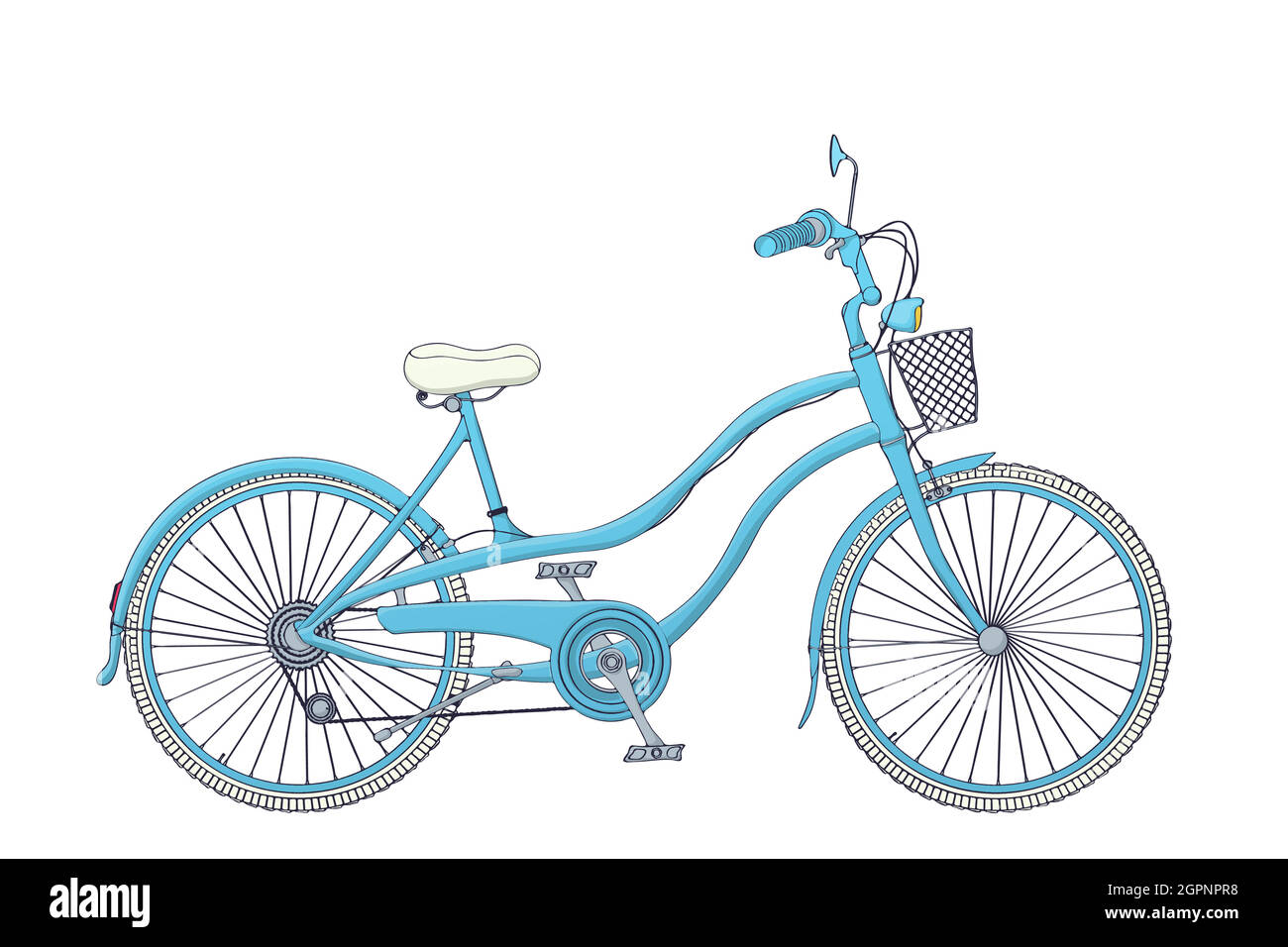 Vintage blue bicycle Stock Vector Image & Art - Alamy