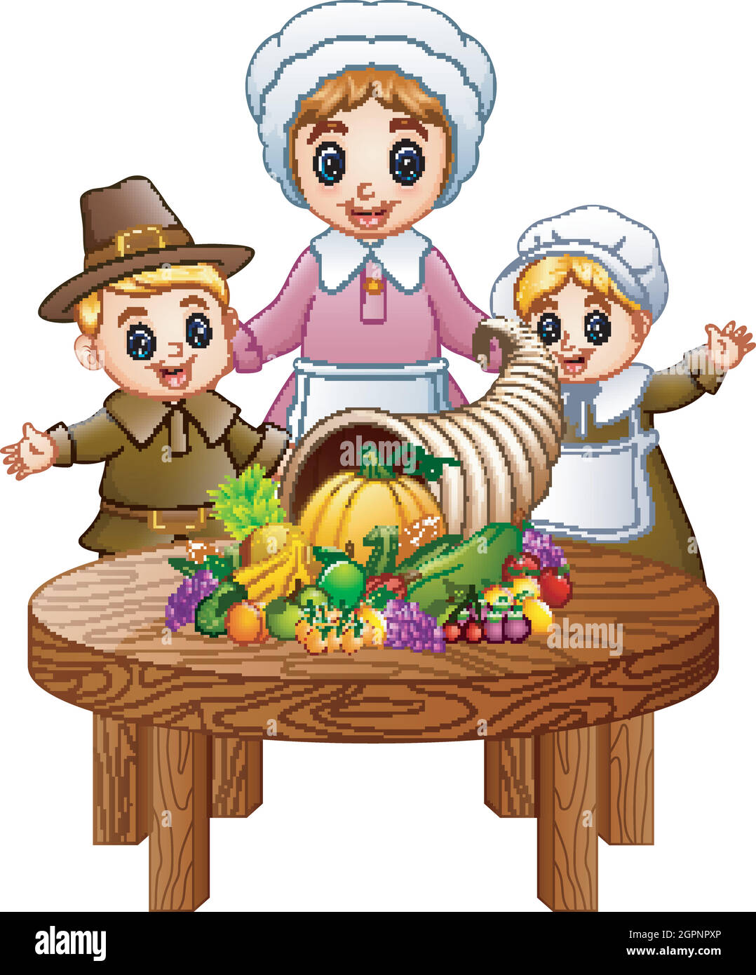 Farming family table Stock Vector Images - Alamy