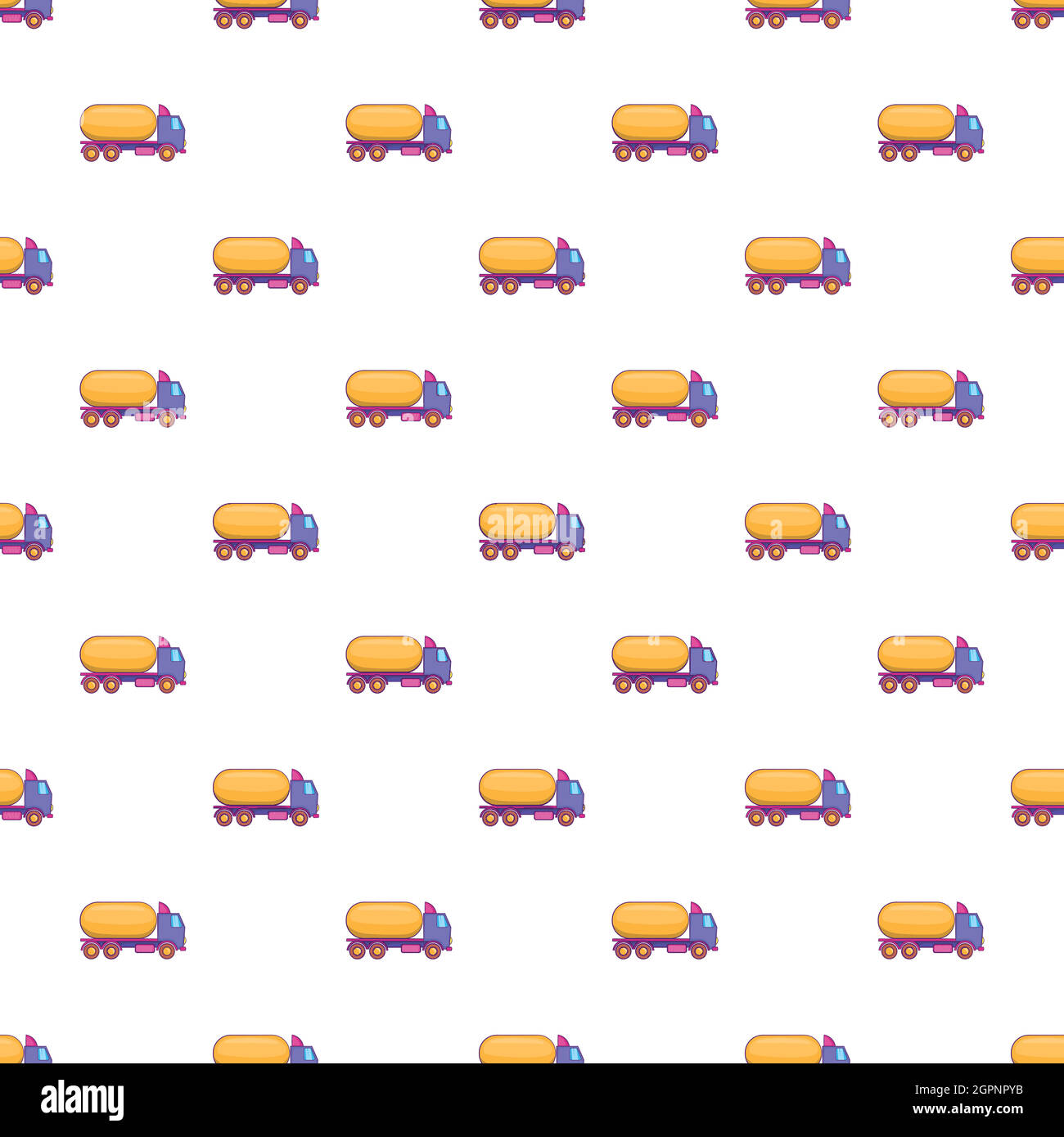 Truck carries petrol pattern, cartoon style Stock Vector Image & Art ...
