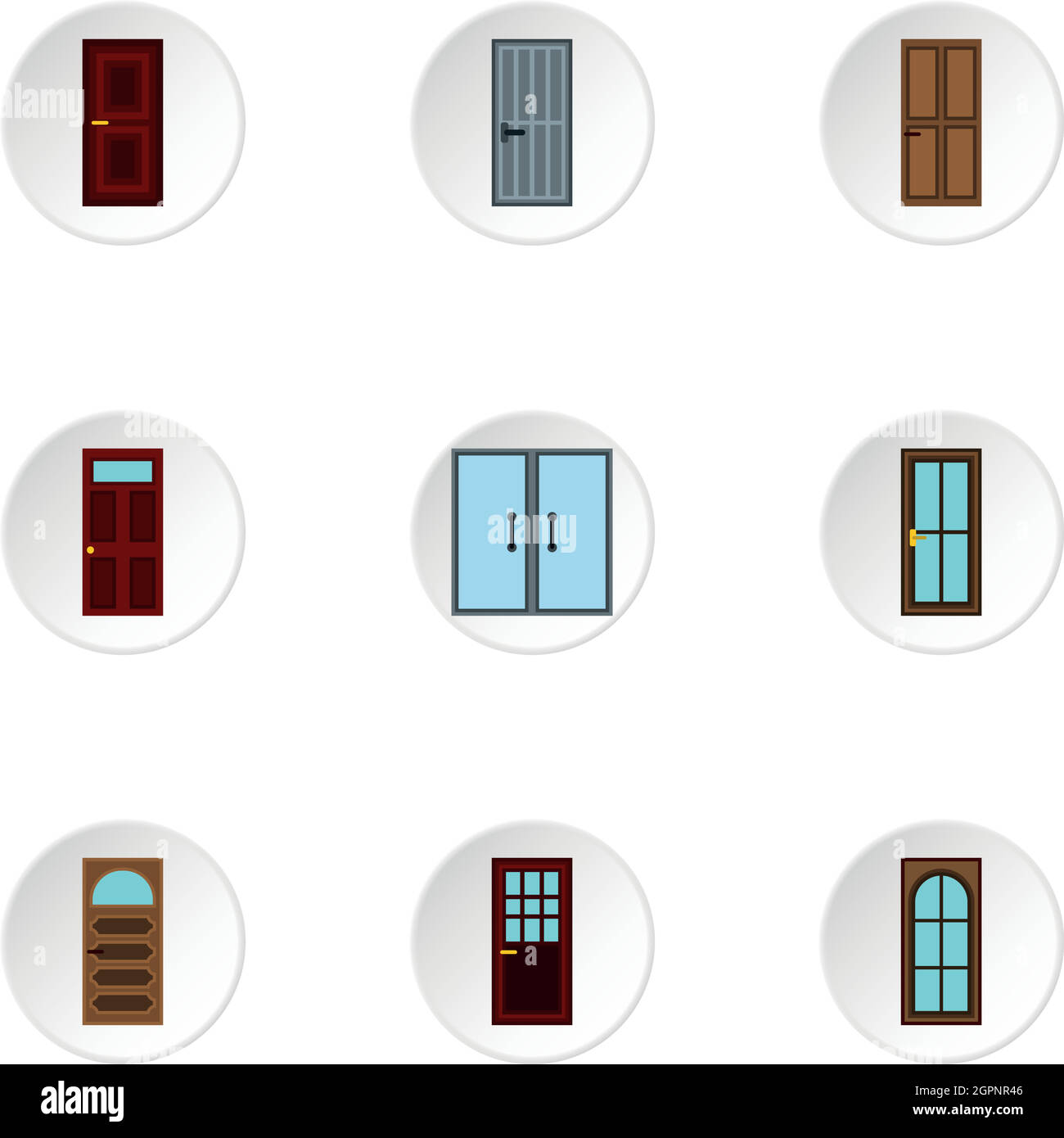 Double doors iron Stock Vector Images - Alamy