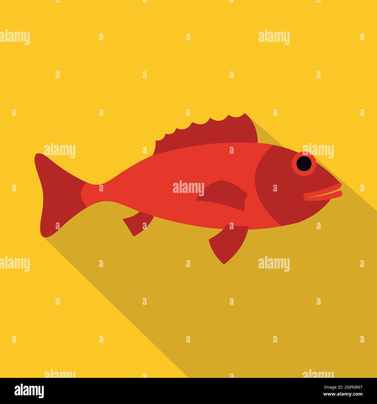 Fish icon, flat style Stock Vector Image & Art - Alamy