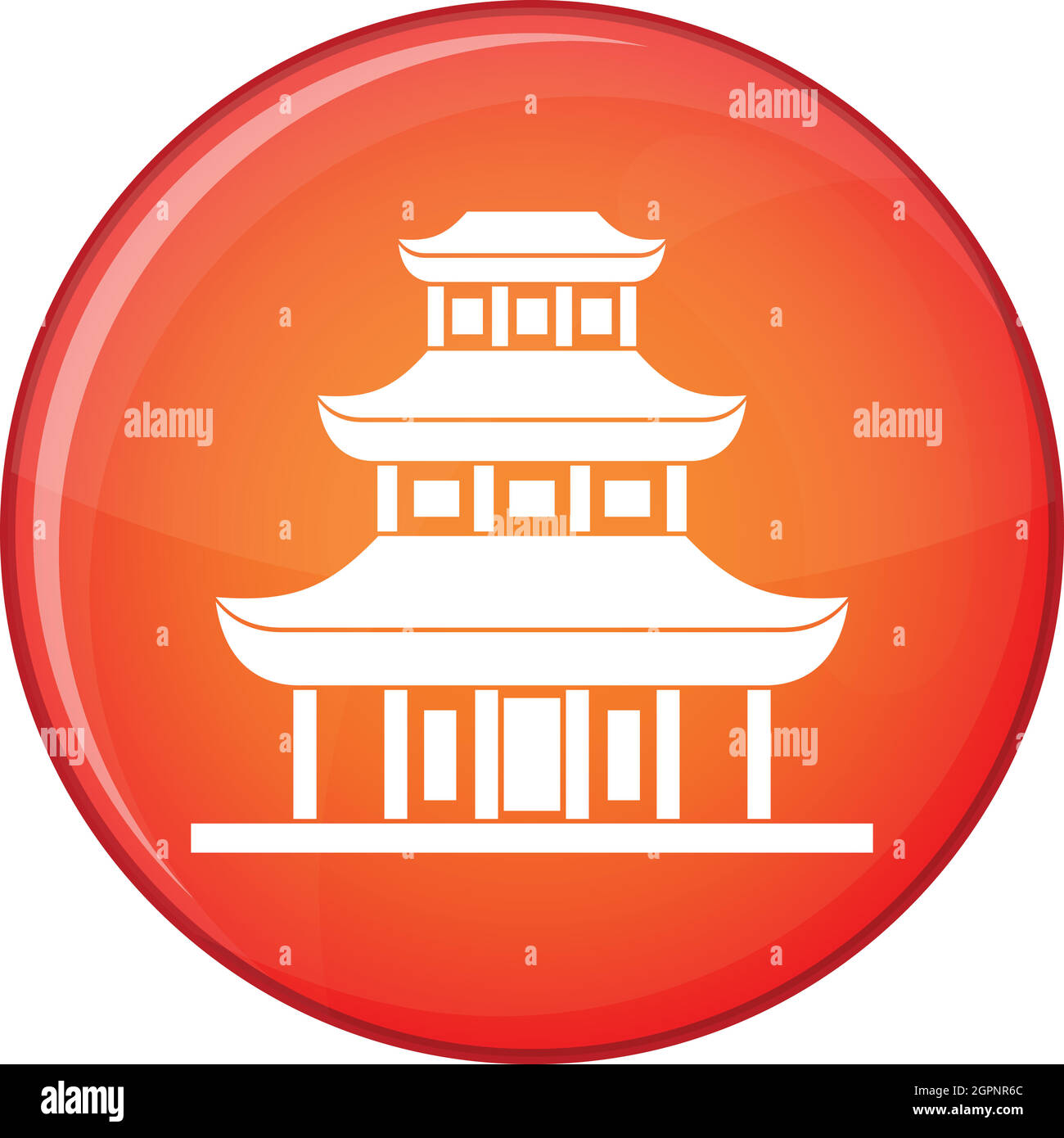 Buddhist temple icon, flat style Stock Vector Image & Art - Alamy