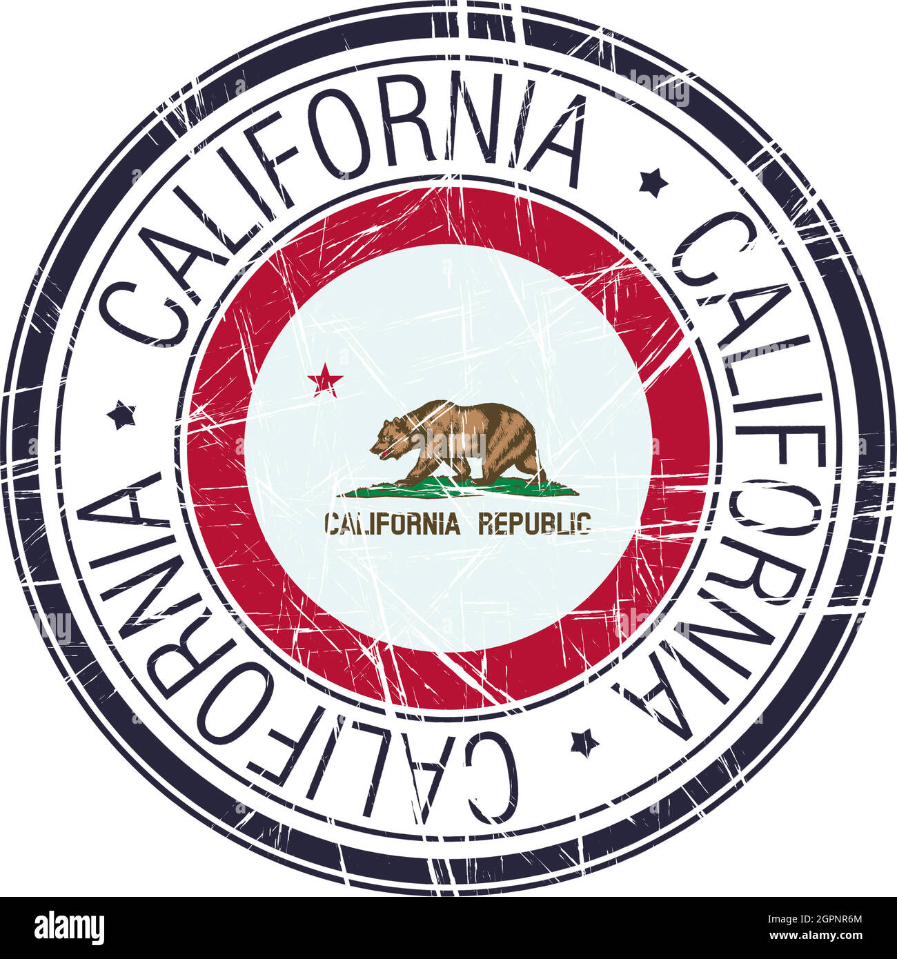 Vintage california map hi-res stock photography and images - Alamy