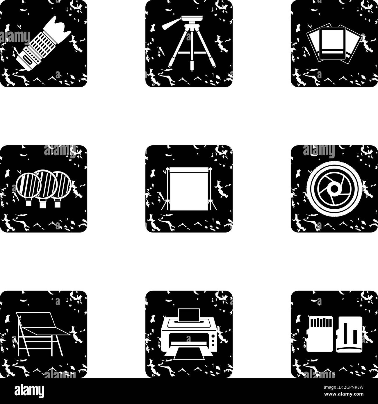 Print photo studio icons Stock Vector Images - Alamy