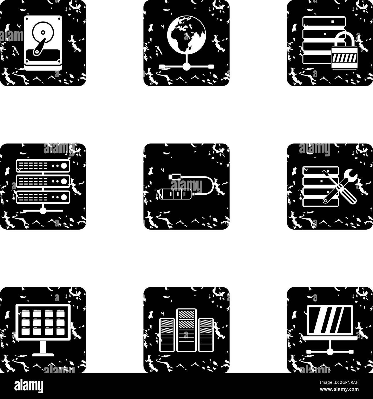 Black white illustration computer monitor Stock Vector Images - Alamy