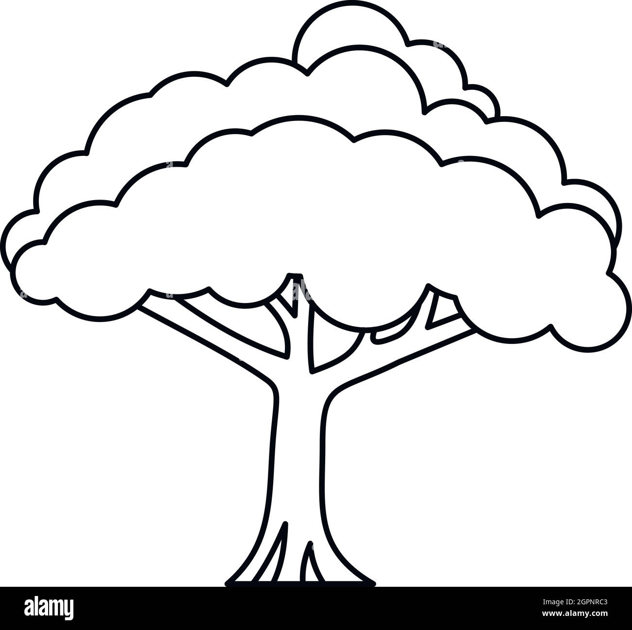 Trunk treetop trunk Stock Vector Images - Alamy