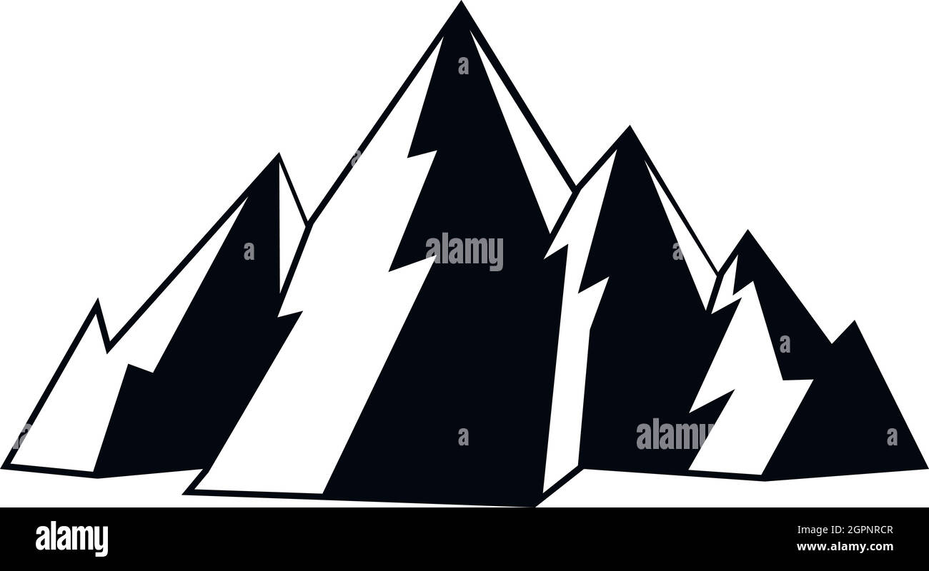 Mountain icon, simple style Stock Vector Image & Art - Alamy