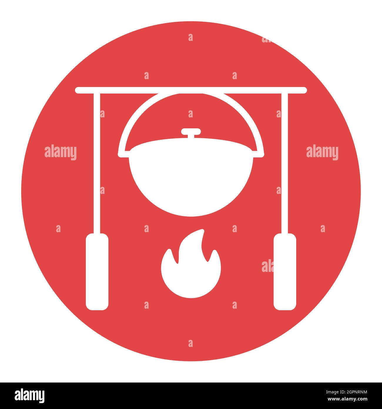 Bonfire boiling pot Stock Vector Images - Alamy