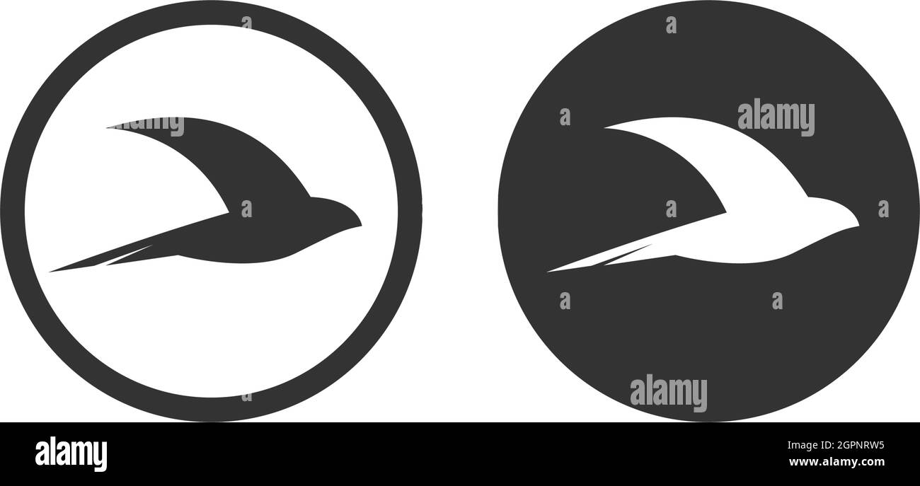Simple Design of Swift Bird logo icon template vector illustration ...