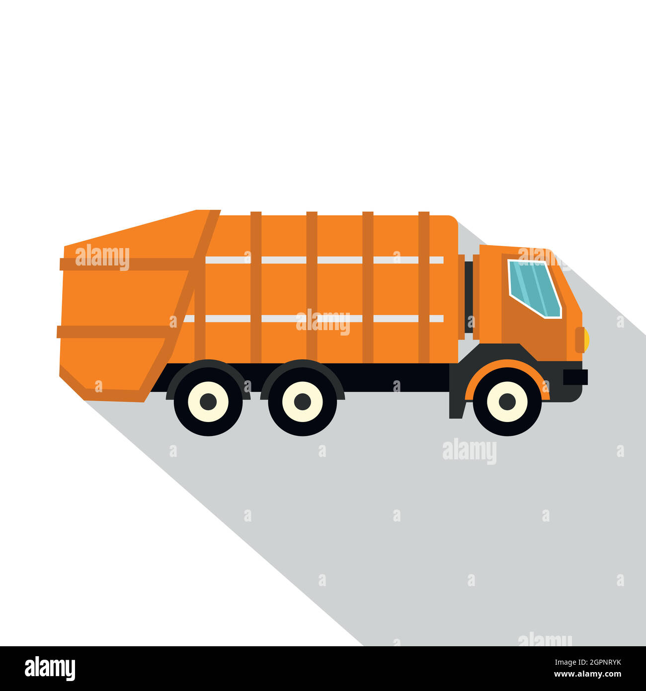 Garbage truck icon, flat style Stock Vector Image & Art - Alamy