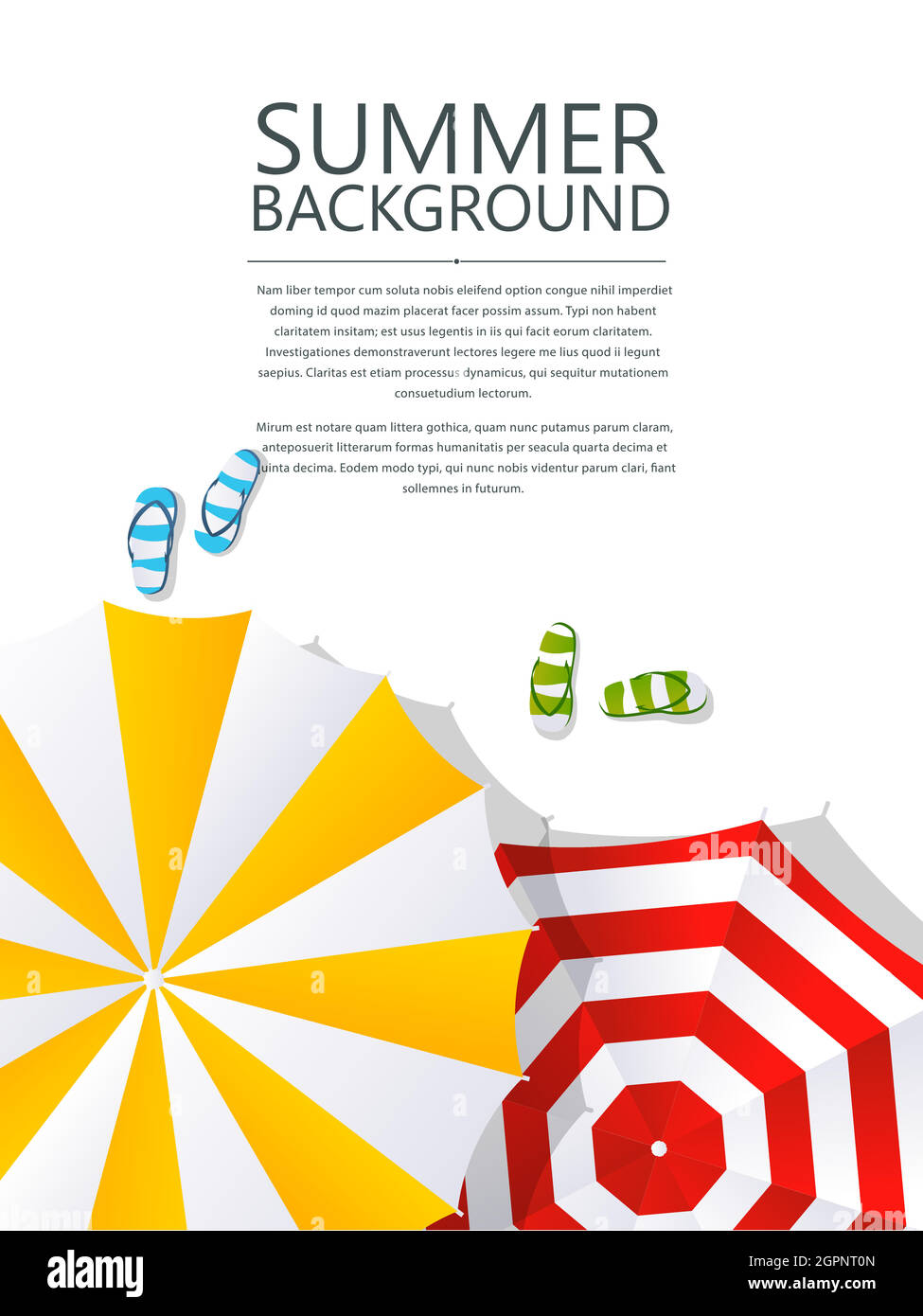 Summer day at beach Stock Vector Images - Alamy