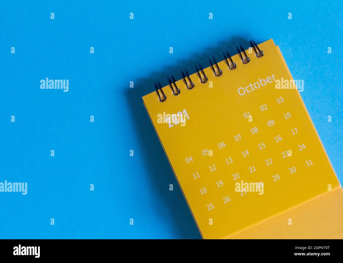 Tear-off calendar for October 2021. Desktop calendar for planning and ...