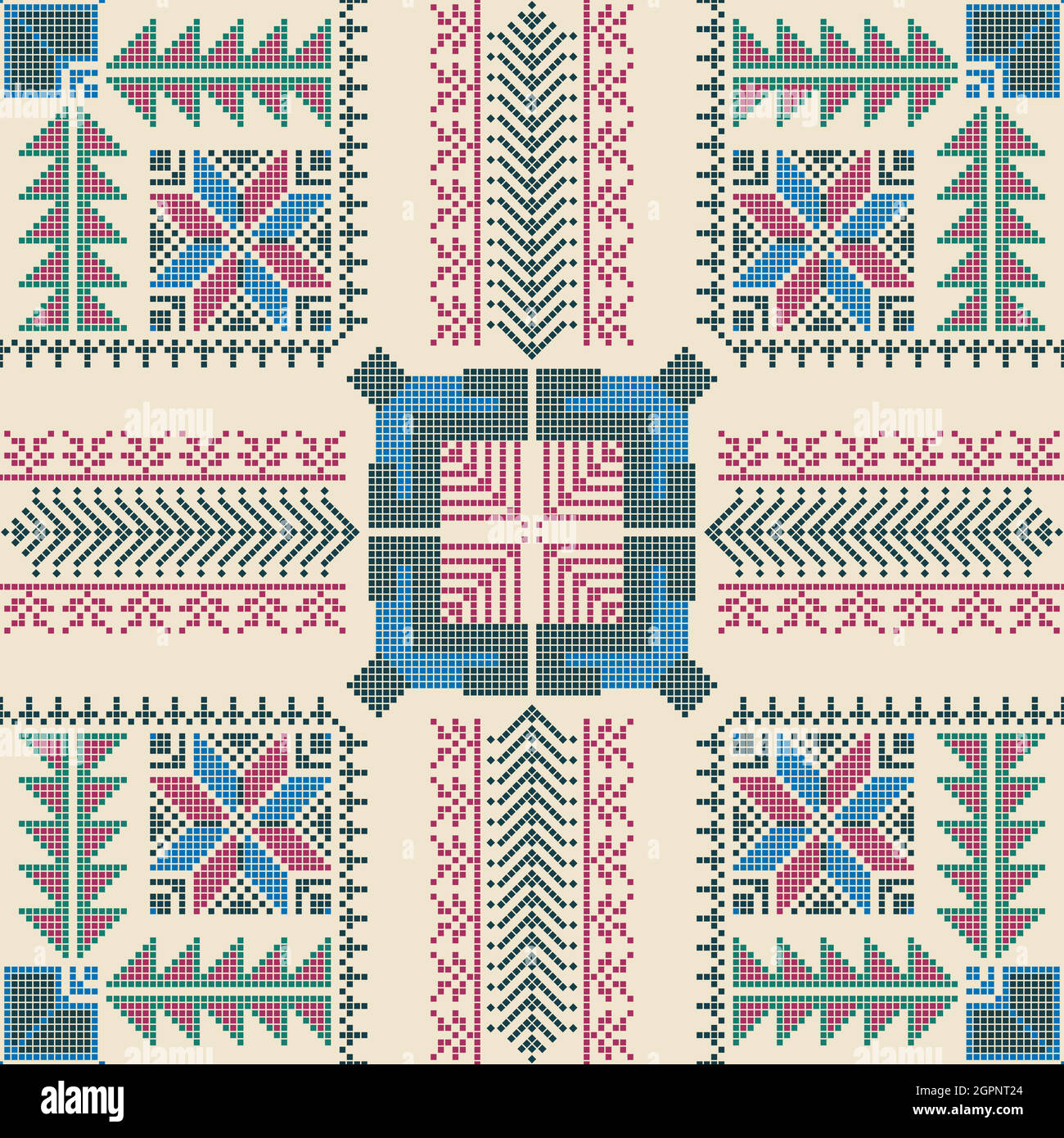 Palestinian embroidery pattern 290 Stock Vector Image & Art - Alamy