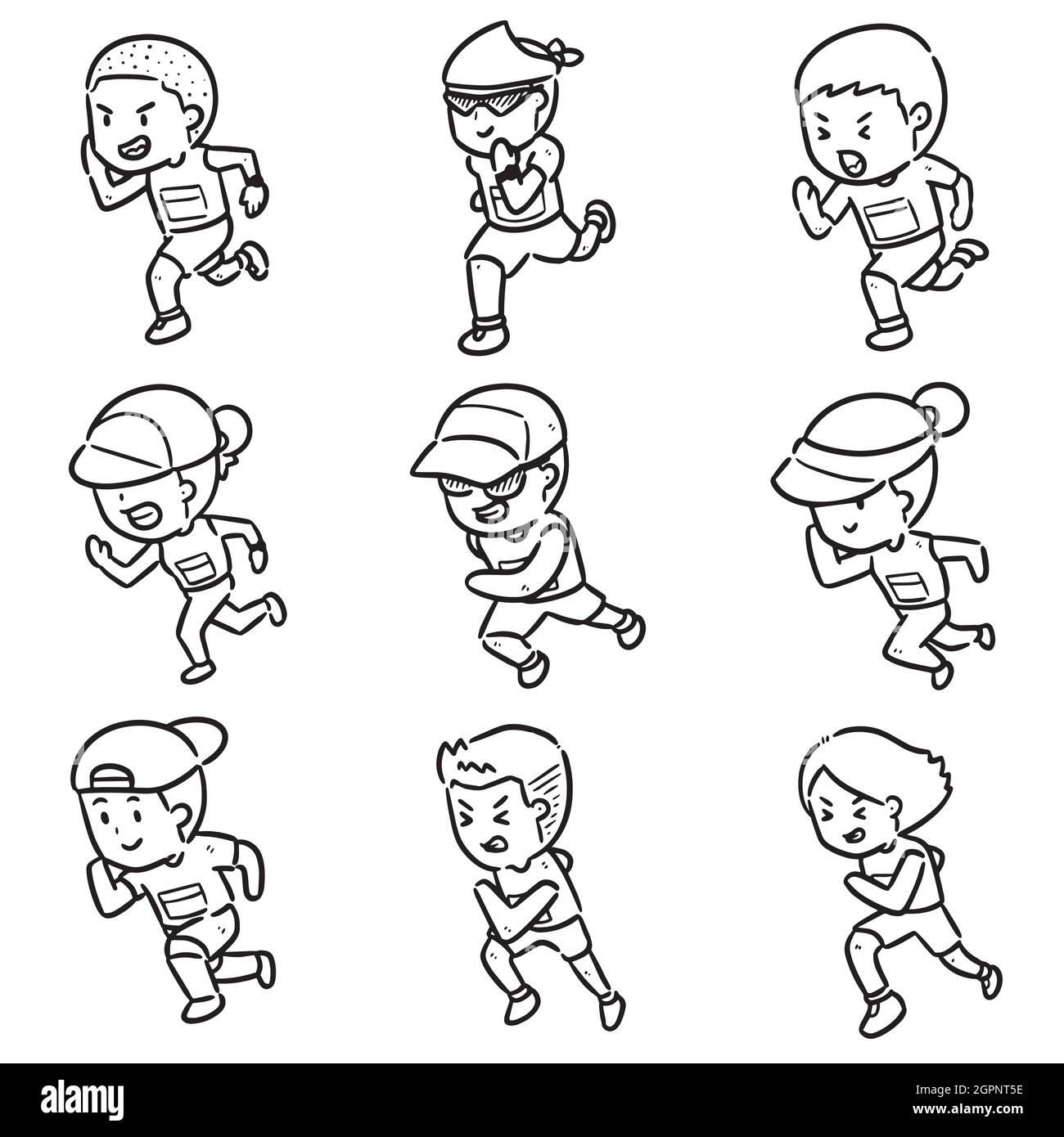 Woman running character athlete Stock Vector Images - Alamy