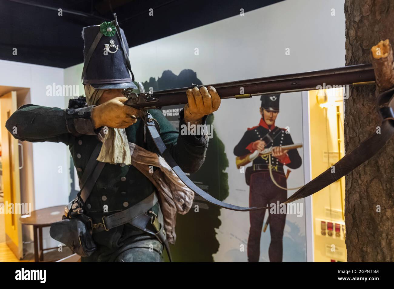 England, Winchester, Winchester's Military Quarter Museums, The Rifles Museum, Exhibit of a ...