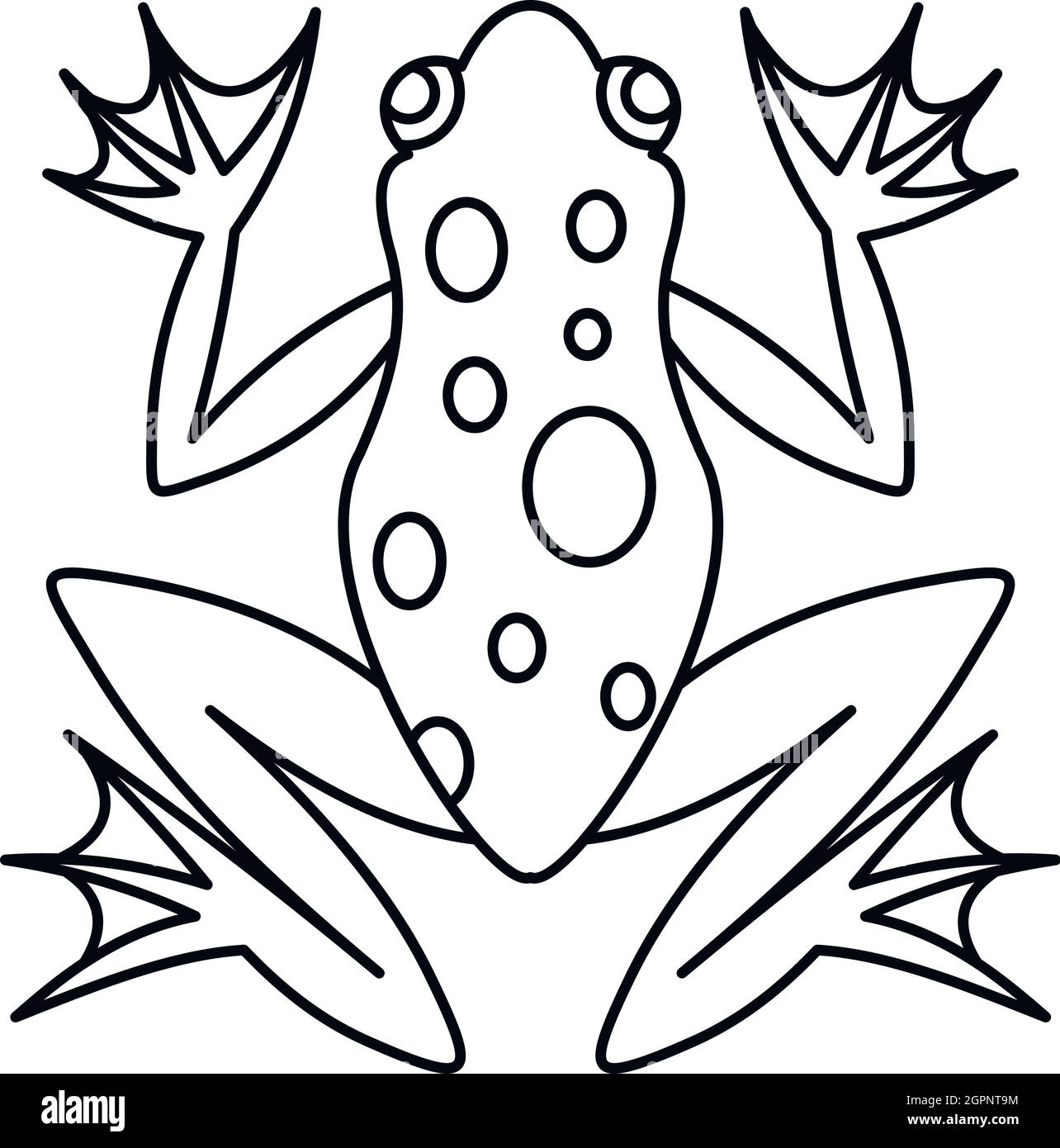 Frog outline vector icon Stock Vector Images - Alamy