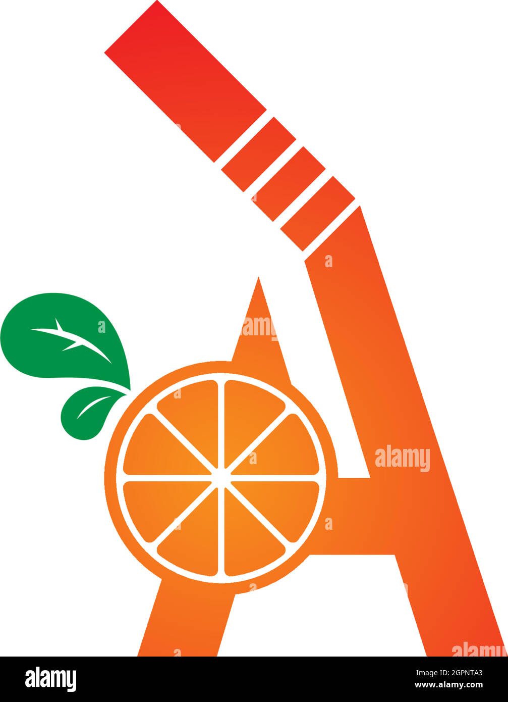 Letter A with juice orange icon logo design template Stock Vector Image ...