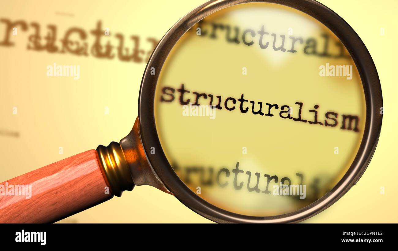 Structuralism and a magnifying glass on English word Structuralism to ...