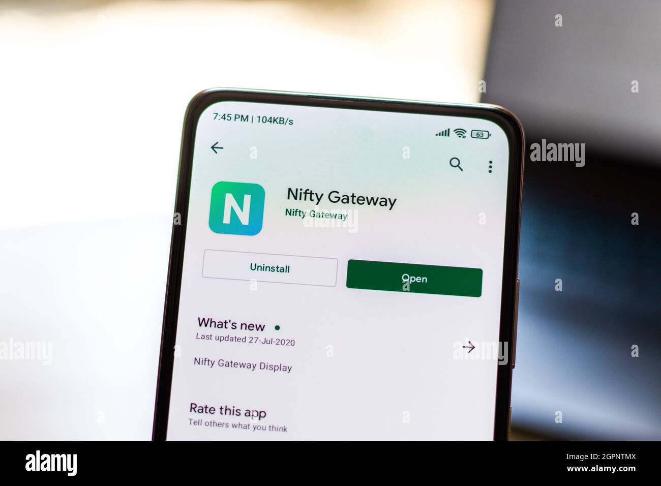 West Bangal, India - September 28, 2021 : Nifty Gateway logo on phone ...
