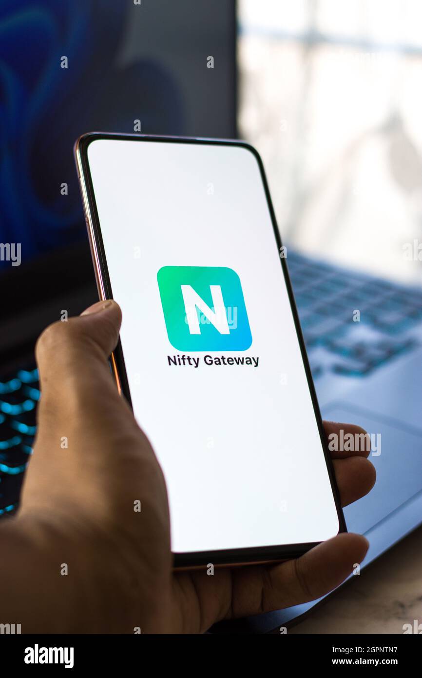 West Bangal, India - September 28, 2021 : Nifty Gateway logo on phone ...