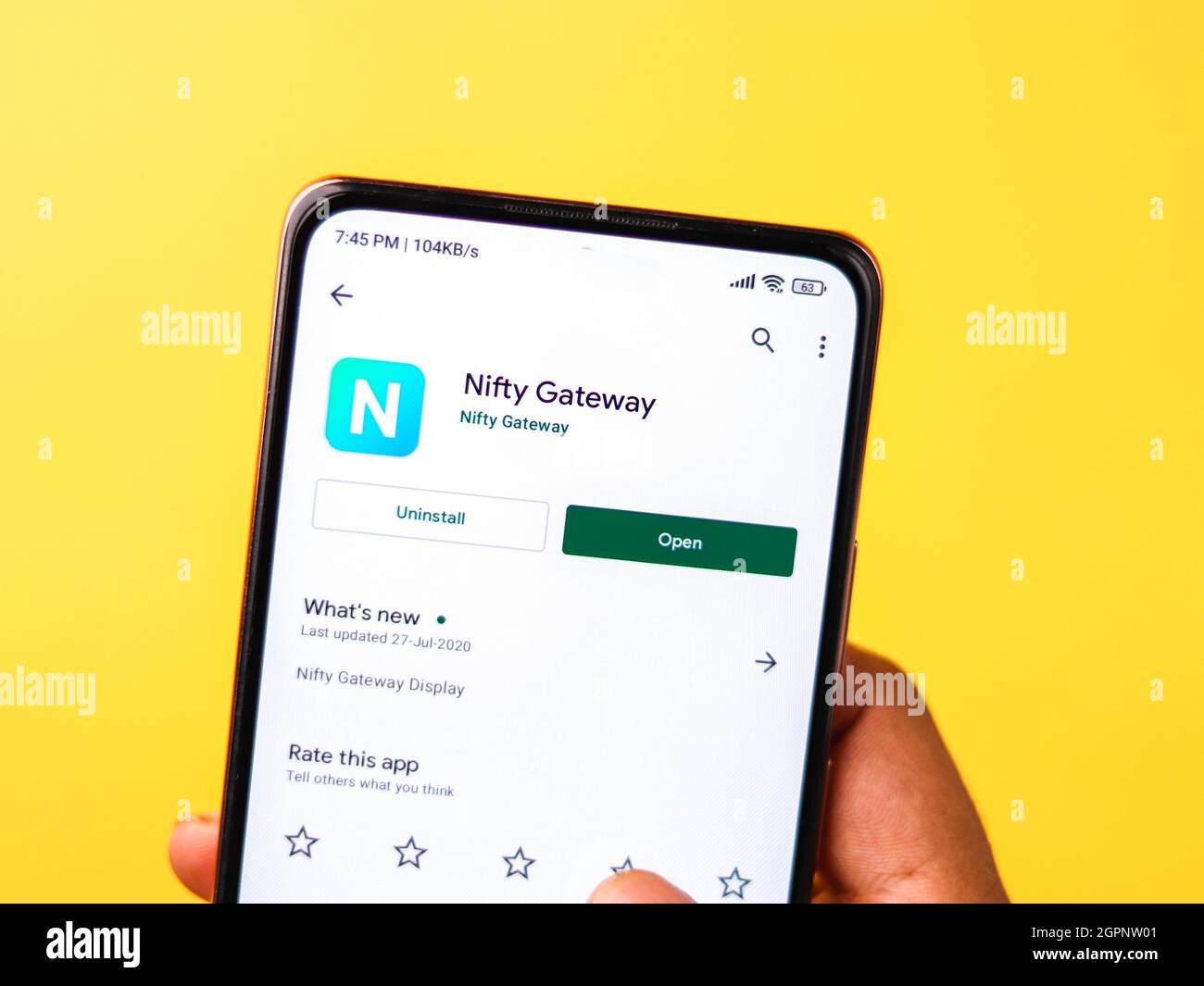 West Bangal, India - September 28, 2021 : Nifty Gateway logo on phone screen stock image Stock ...