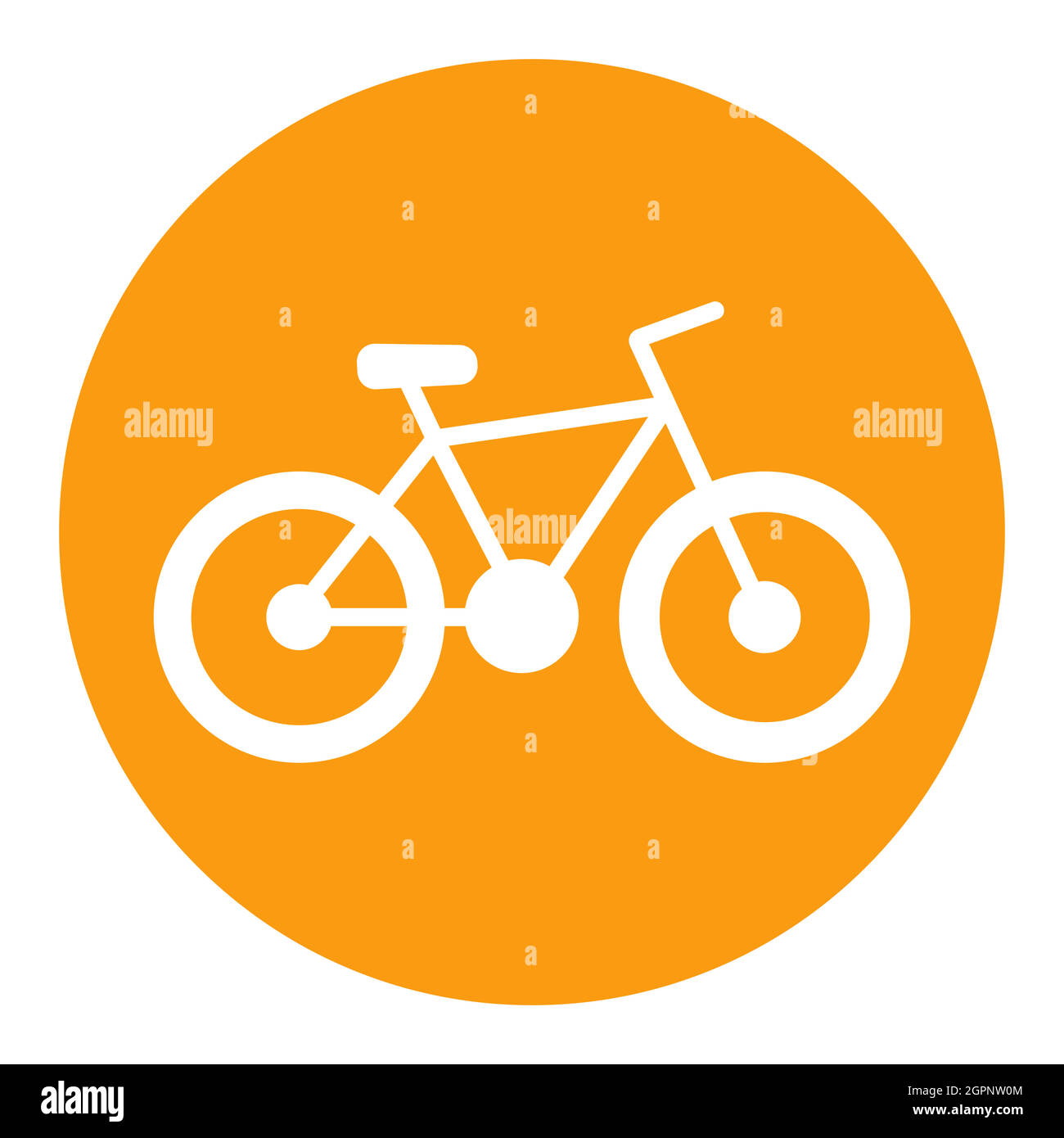Bicycle sign symbol Cut Out Stock Images & Pictures - Alamy