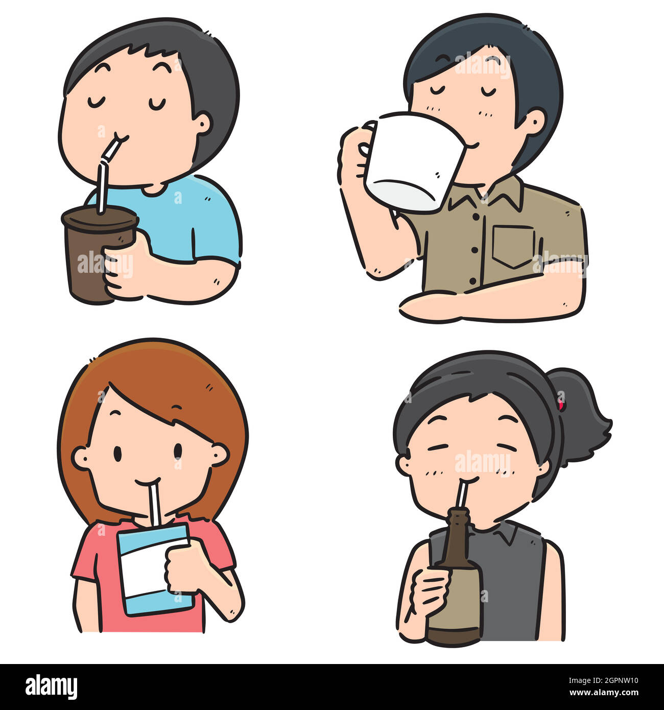 Line for drinking water Cut Out Stock Images & Pictures - Alamy