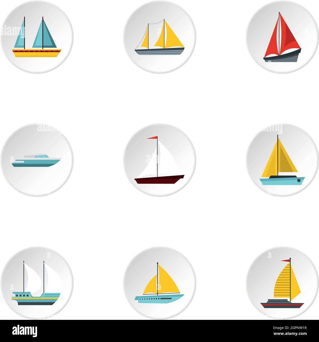 White yacht small boat Stock Vector Images - Alamy