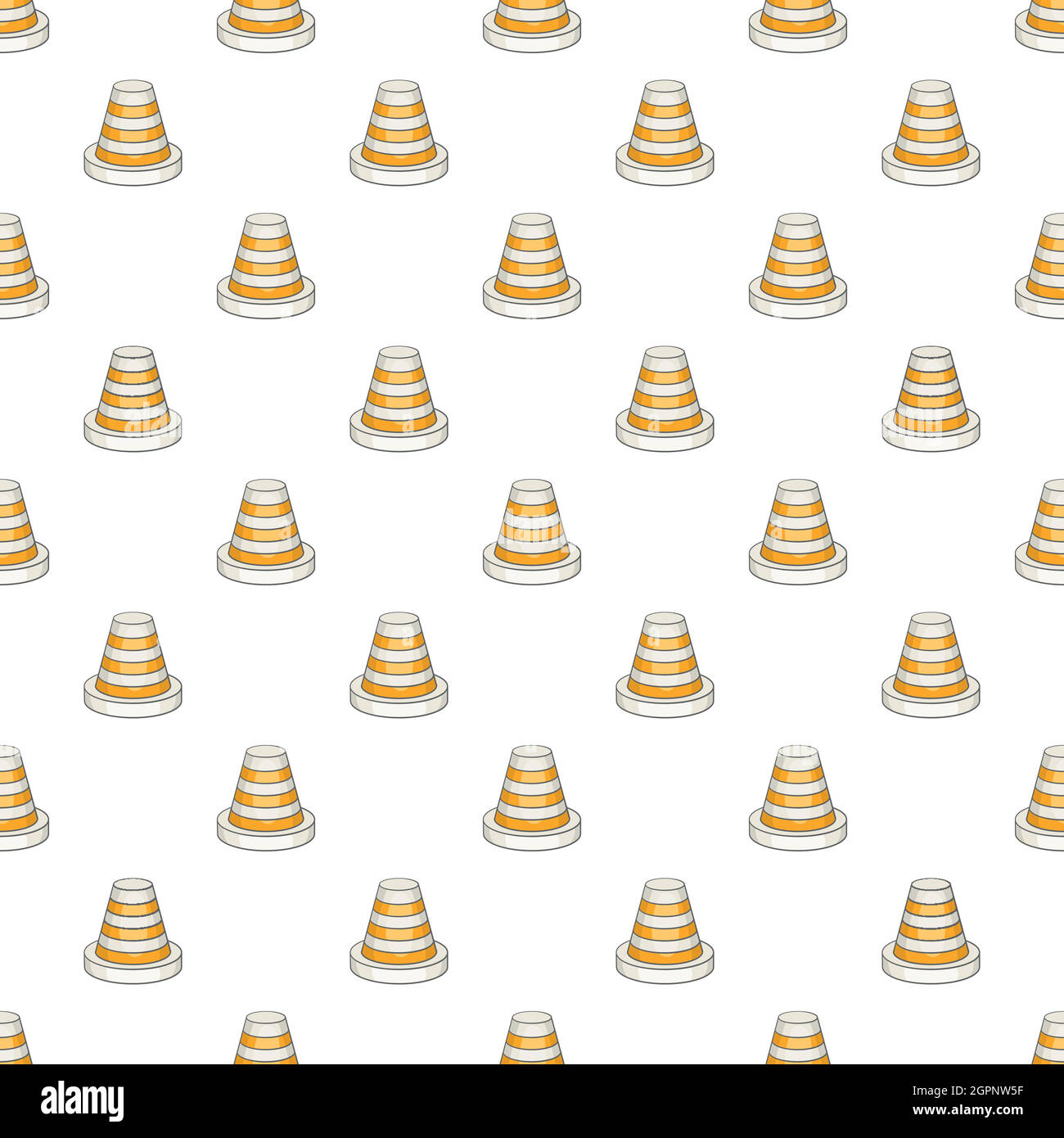 Traffic cone pattern, cartoon style Stock Vector Image & Art - Alamy