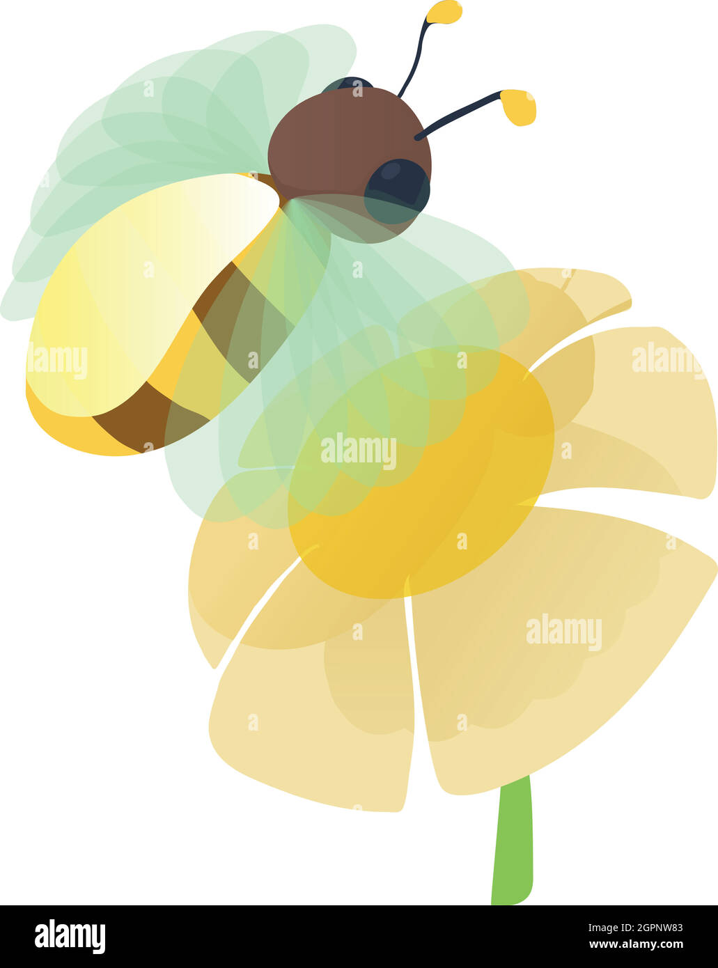 Flower honey bee Stock Vector Images - Alamy
