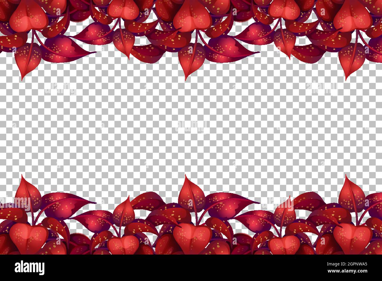 Nature plants frame transparent background illustration Stock Vector ...